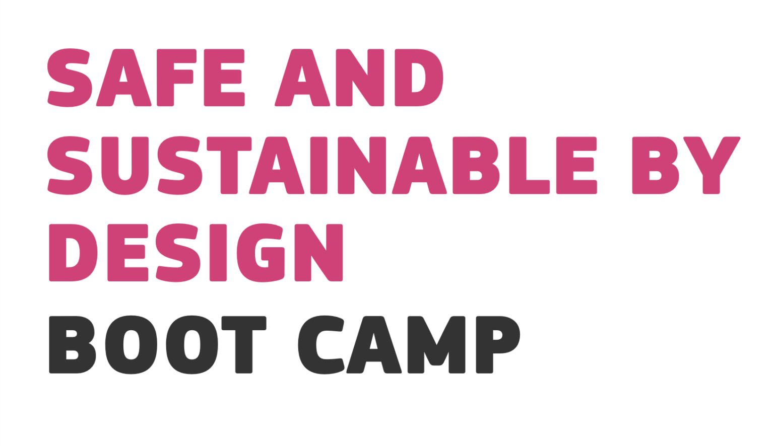 Safe and Sustainable by Design Boot Camp – BEDA